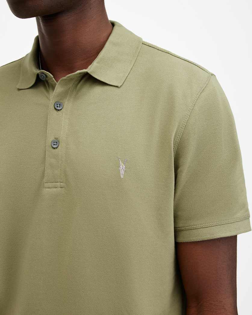 Reform Short Sleeve Polo Shirts 2 Pack GREEN/OPT WHITE | ALLSAINTS